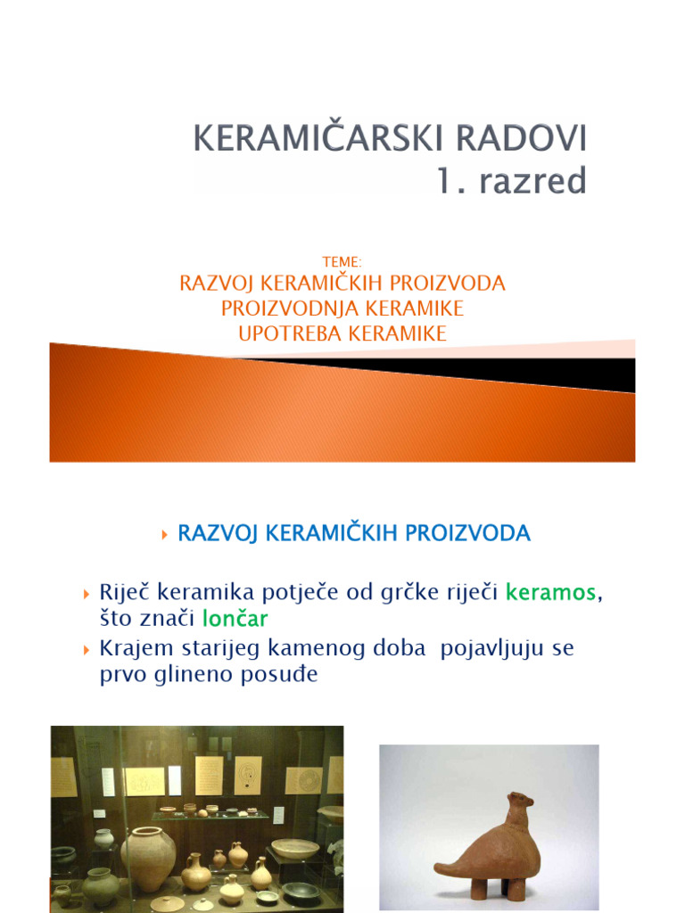 3 - Razvoj, Proizvodnja, Upotreba Keramike | PDF