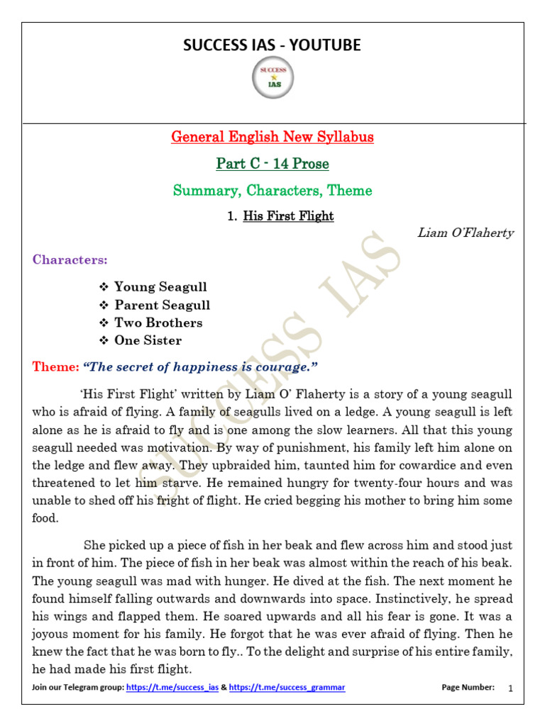 General English Prose Summaries | PDF | Classics | General Fiction