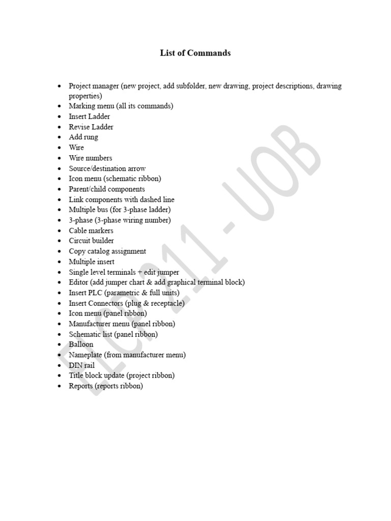 List of Commands | PDF | Computers