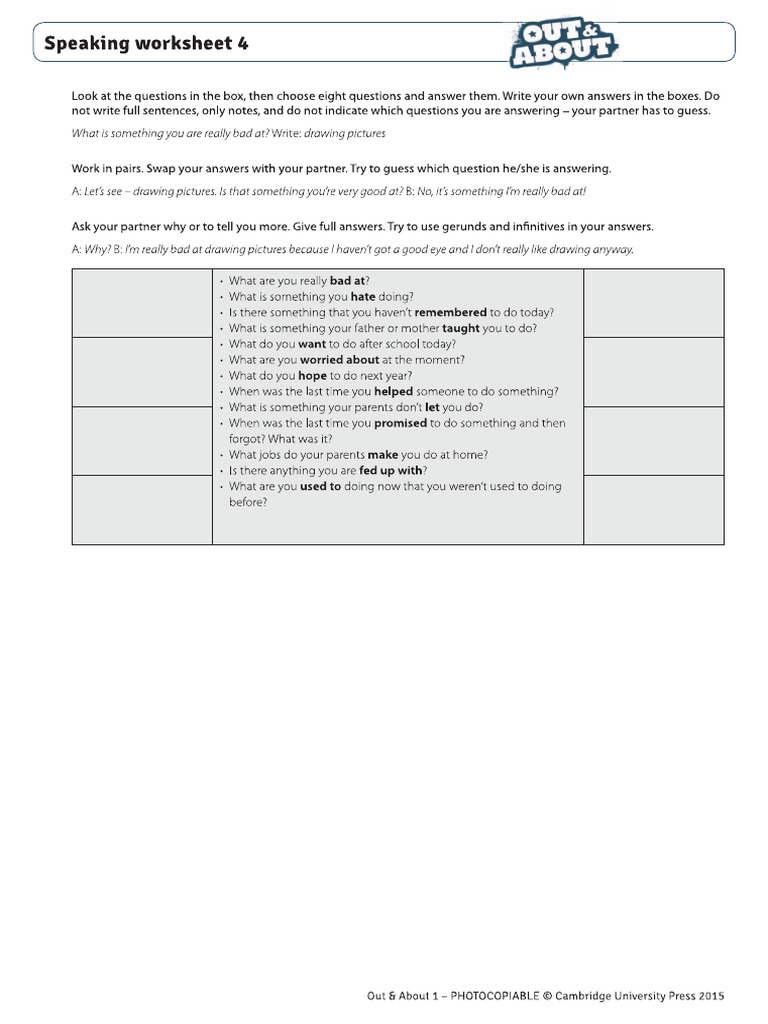 Speaking Homework | PDF