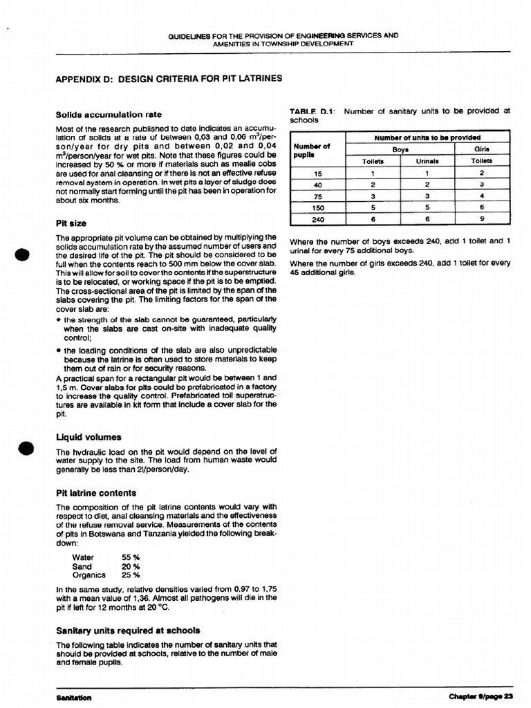 Sanitation Appendix D | PDF