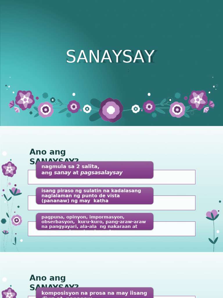Sanaysay | PDF
