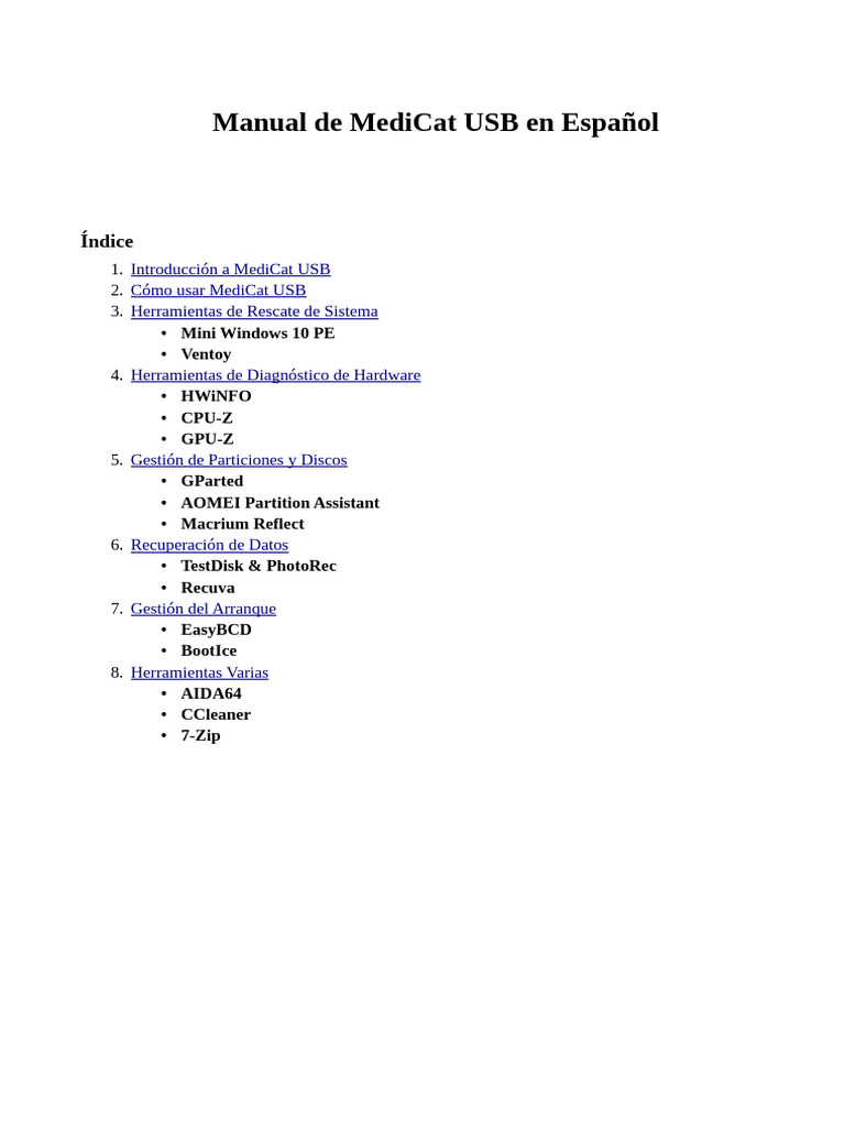 Manual Medicat | PDF | Arranque | Sistema operativo