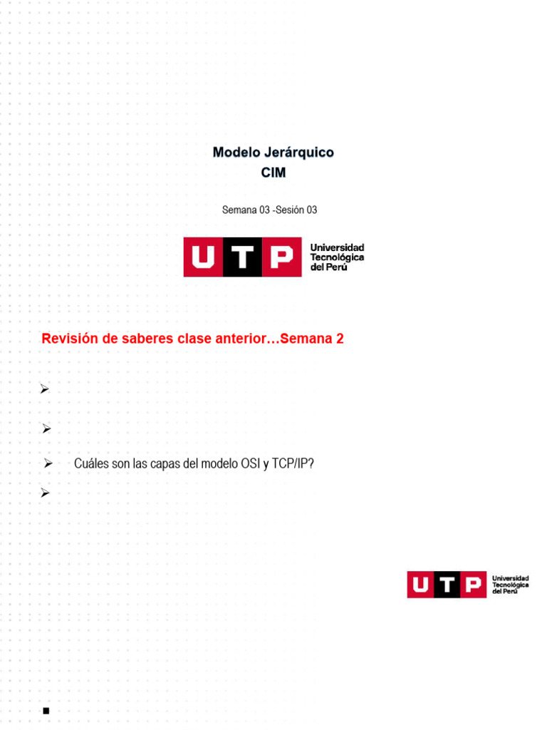 S03 - s1 - Modelo Jerarquico CIM | PDF | Red de computadoras | Modelo osi