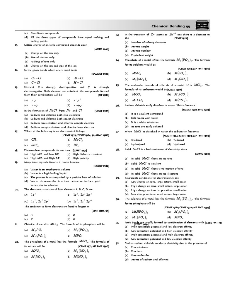 Errorless Chemistry 2019 For Jee Neet (X1 and Xii) | PDF | Chemical ...
