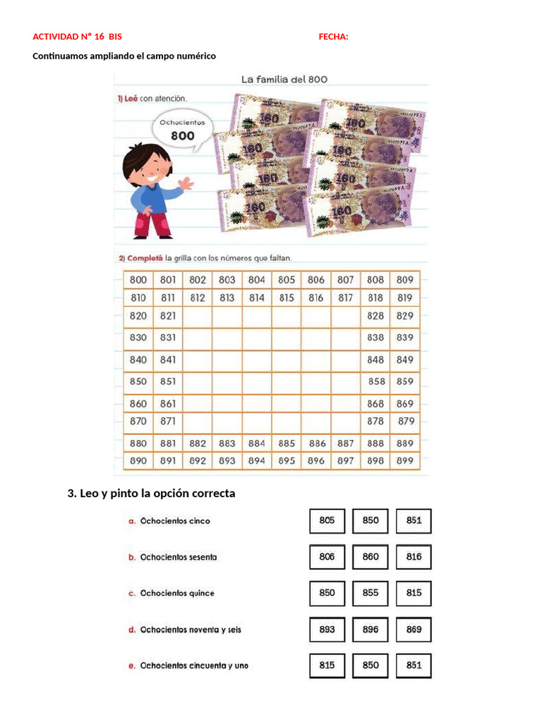 Familia Del 800 | PDF