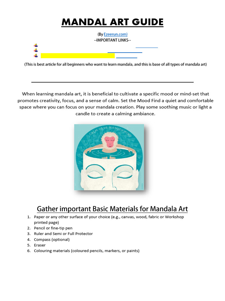 Mandala Art Guide | PDF | Pattern | Symmetry