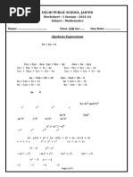 Grade 8 Algebraic Expressions Practice | PDF | Variable (Mathematics ...