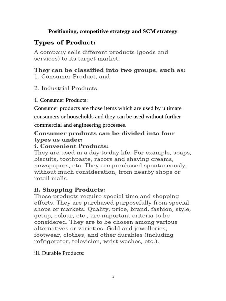 Positioning, Competitive and SCM Strategy | PDF | Supply Chain | Brand