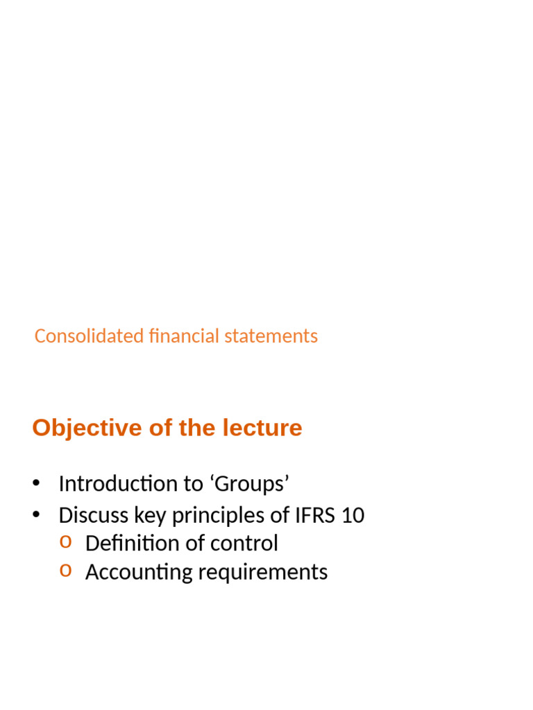 Slides - IfRS 10 | PDF | Equity (Finance) | Investing