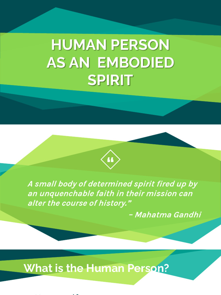 Human-Person-as-an-Embodied-Spirit | PDF | Soul | Human