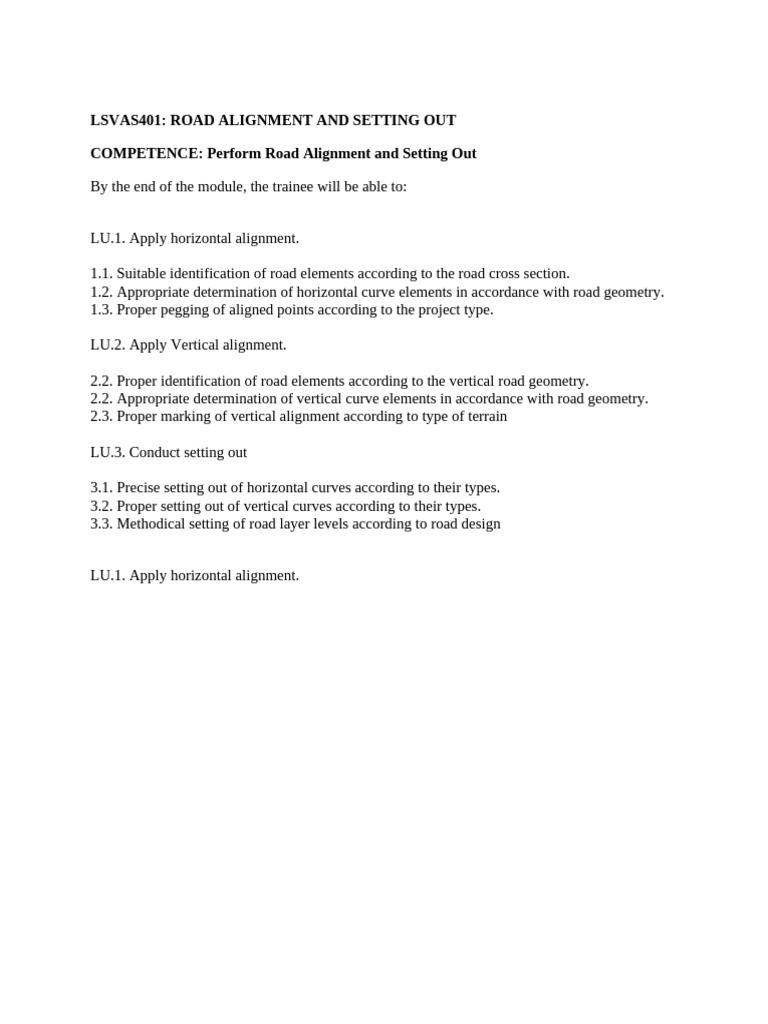 Road Alignment and Setting Out Guide | PDF | Road | Contour Line