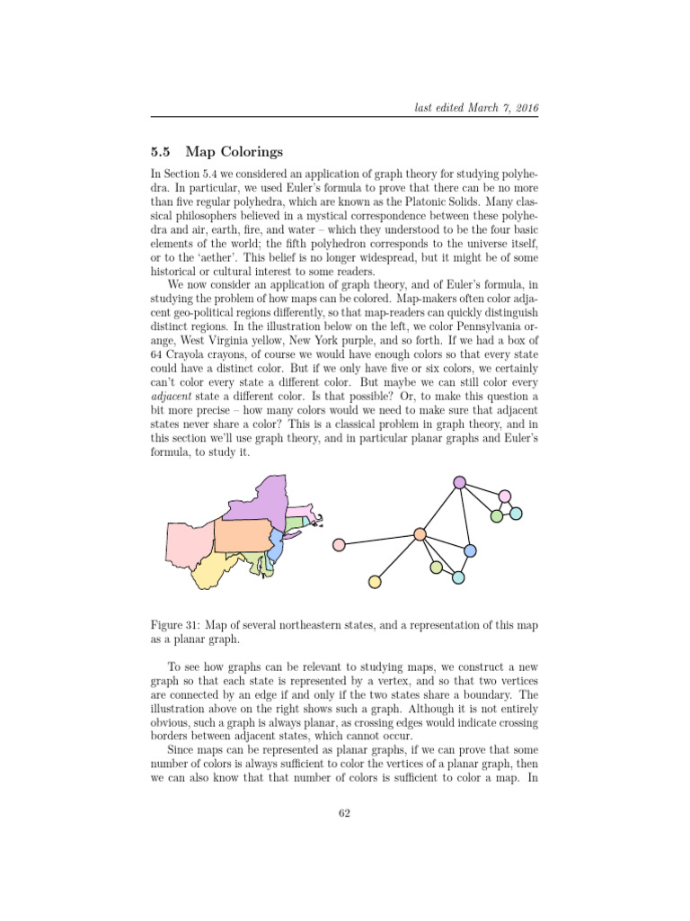 Map Colorings - Motivation For 4 Color Theorem | PDF | Vertex (Graph ...