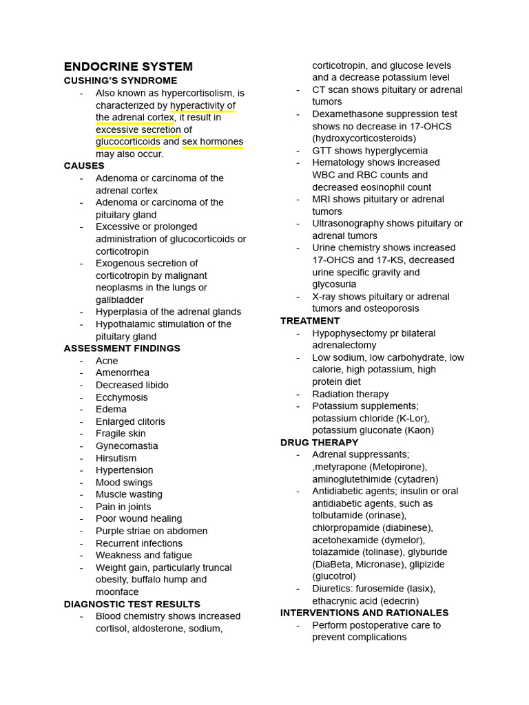 Endo Notes - Finals | PDF | Insulin | Clinical Medicine