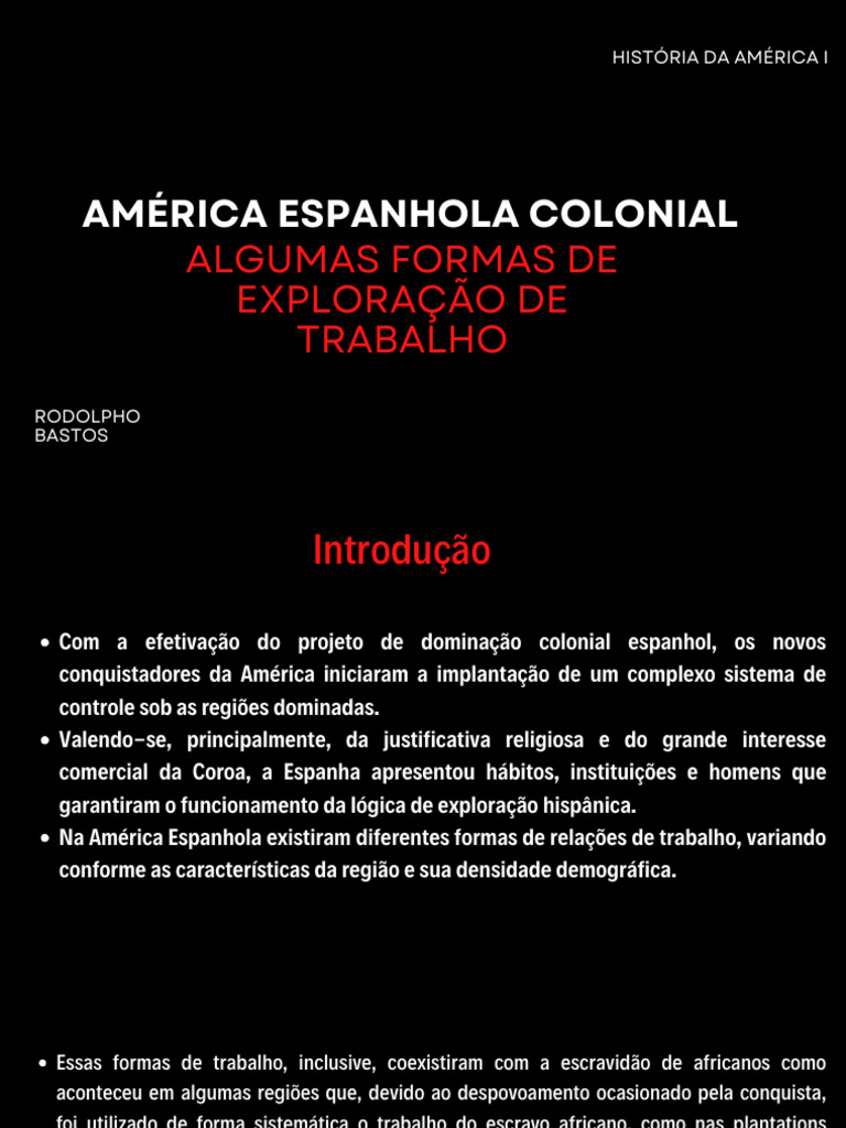 América Espanhola - Slides | PDF