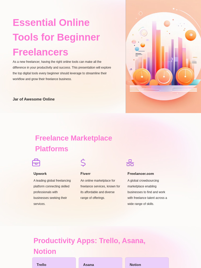 Essential Online Tools For Beginner Freelancers | PDF | Cloud Computing | Usability