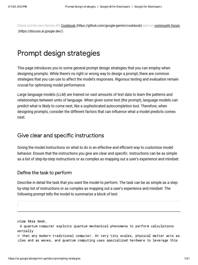 Gemini Prompt Design Strategies Guide | PDF | Odyssey | Wi Fi