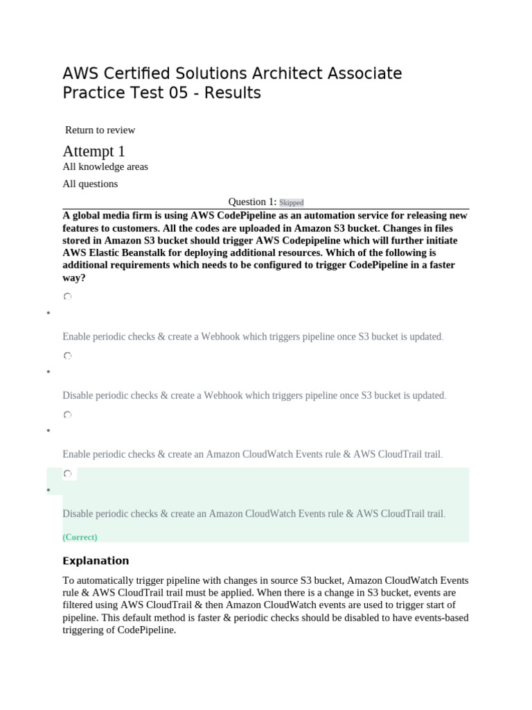 AWS Solutions Architect Practice | PDF | I Pv6 | Amazon Web Services