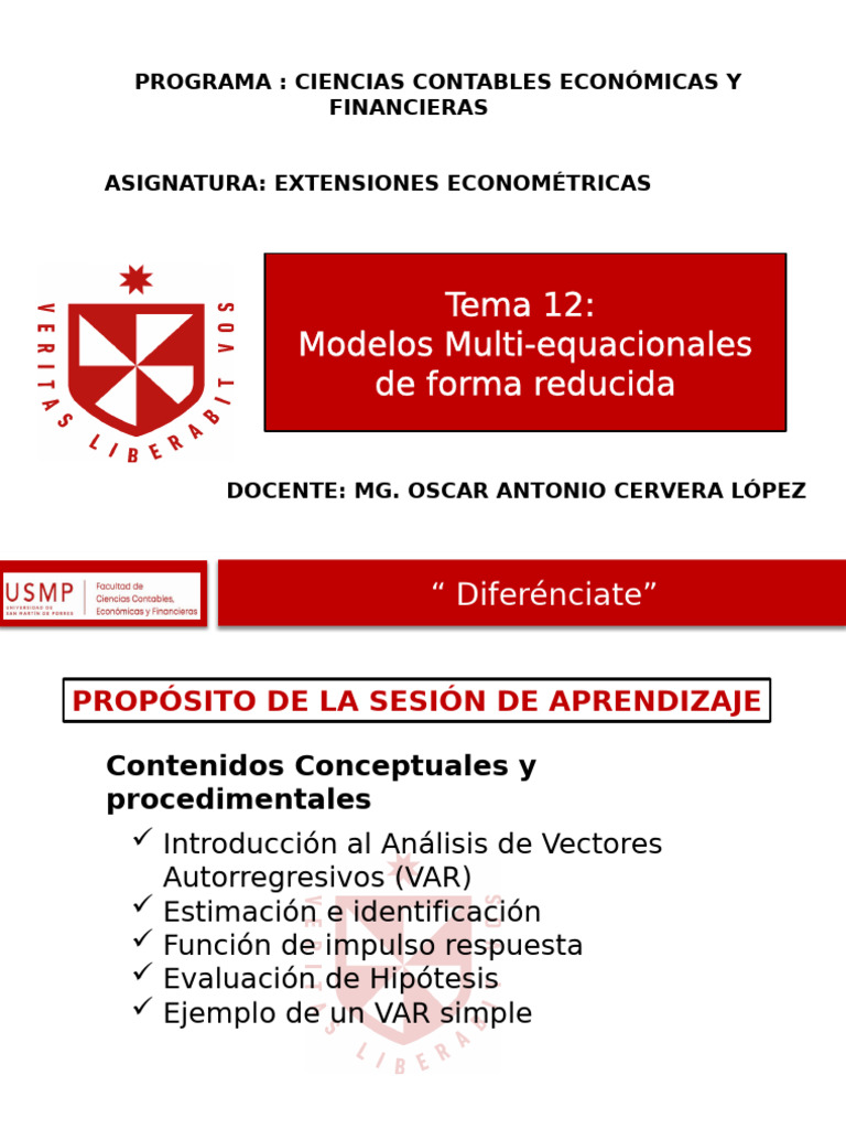 Sem 12 Ext Econométricas | PDF | Ecuaciones | Estadísticas
