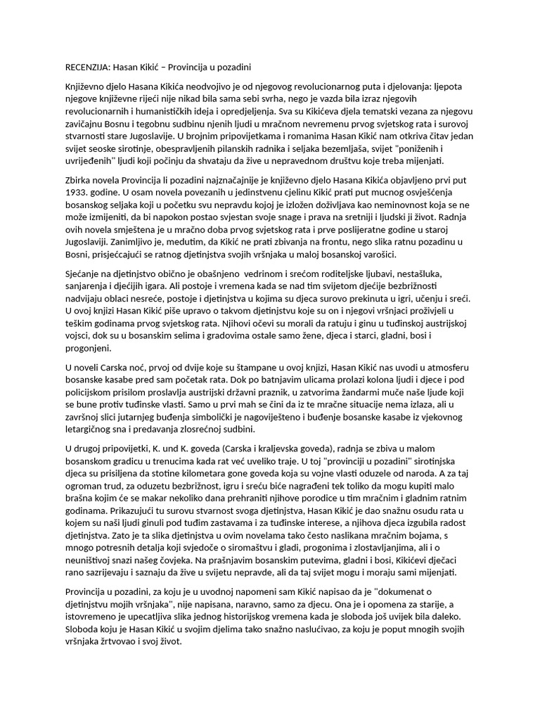 RECENZIJA Provincija U Pozadini | PDF