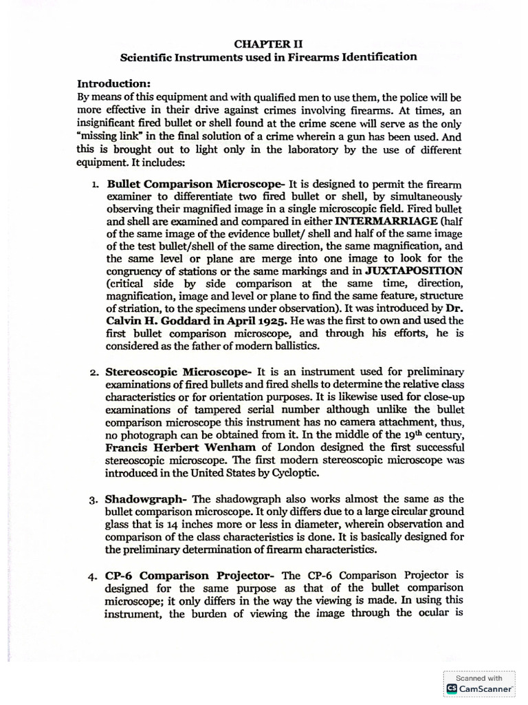 CHAPTER - II - Scientific Instruments Used in Firearm Identification | PDF