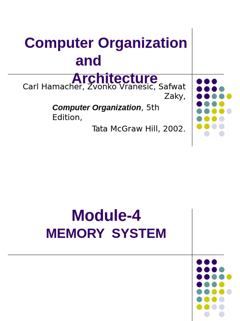 MODULE-4 - Memory-System | PDF | Computer Data Storage | Dynamic Random Access Memory