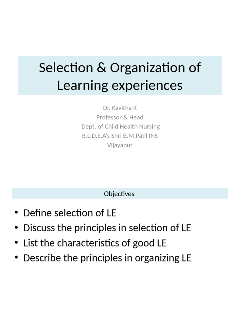Optimizing Learning Experiences | PDF | Learning | Curriculum