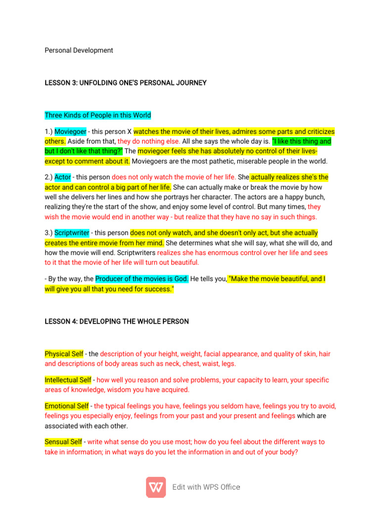 Perdev (Lesson 3-6) | PDF | Feeling | Mind