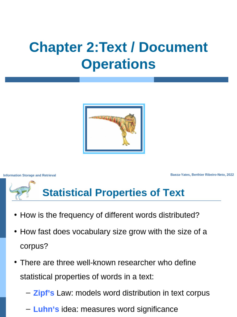 2 - Text Operation | PDF | Search Engine Indexing | Morphology (Linguistics)
