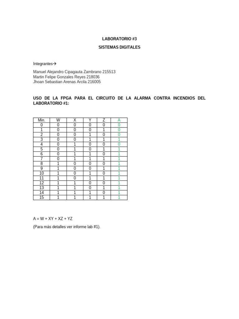 Lab 3 Fpga | PDF | Tecnología