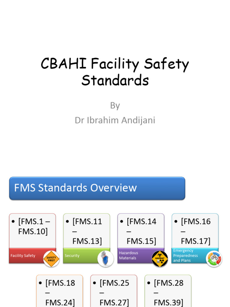 CBAHI Facility Safety Standards Guide | PDF | Safety | Fire Safety