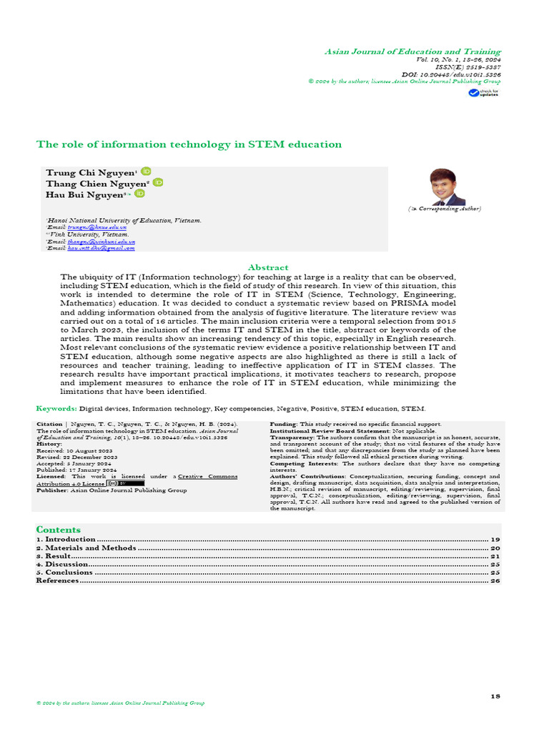 The Role of Information Technology in STEM Education | PDF | Science ...