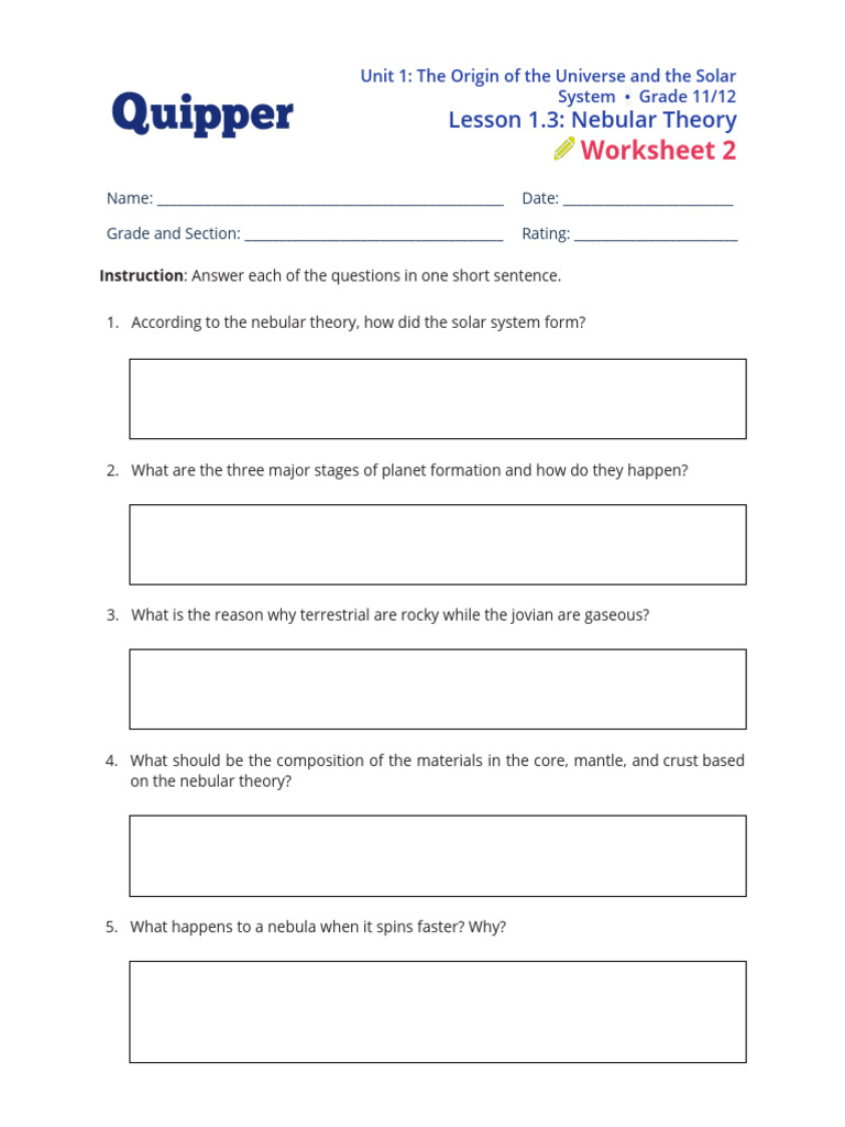 Earth and Life Science SHS 1.3 Worksheet 2 | PDF