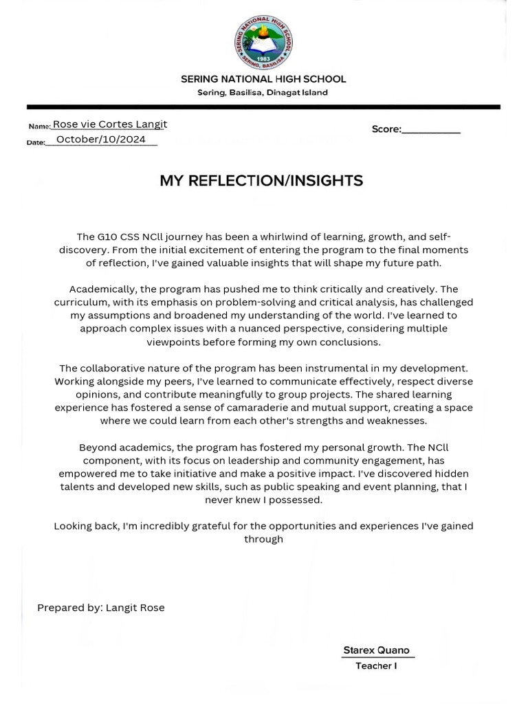 Reflections On G10 CSS NCLL The G10 CSS NCLL Journey Has Been A ...
