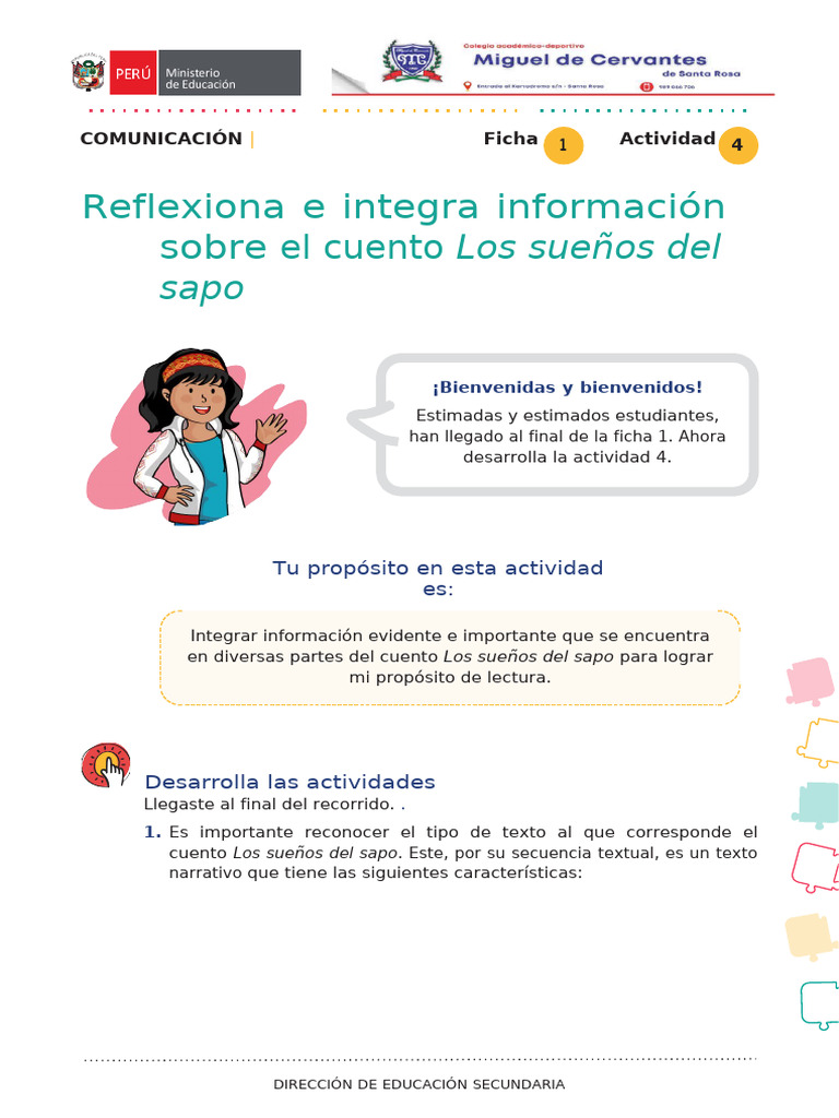 Ficha 1 - Act 4 | PDF | Narración