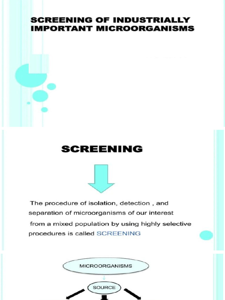 Screening of Microbes | PDF