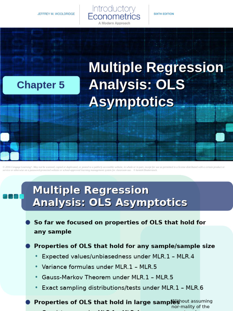 Ch_05_Wooldridge_6e_PPT_Updated | PDF | Ordinary Least Squares | Estimator
