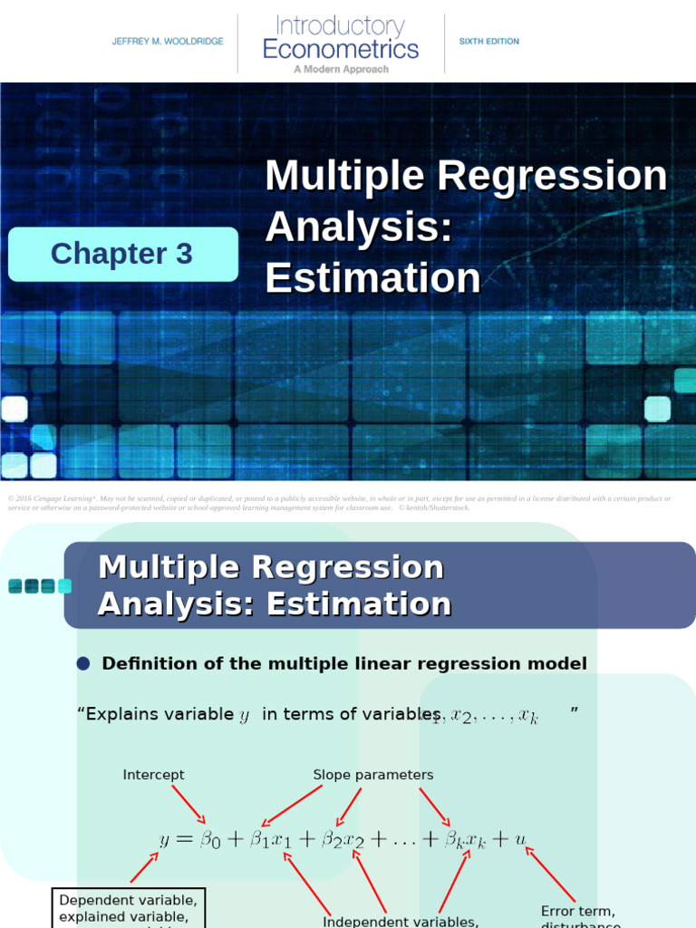 Ch_03_Wooldridge_6e_PPT_Updated | PDF | Linear Regression | Regression Analysis