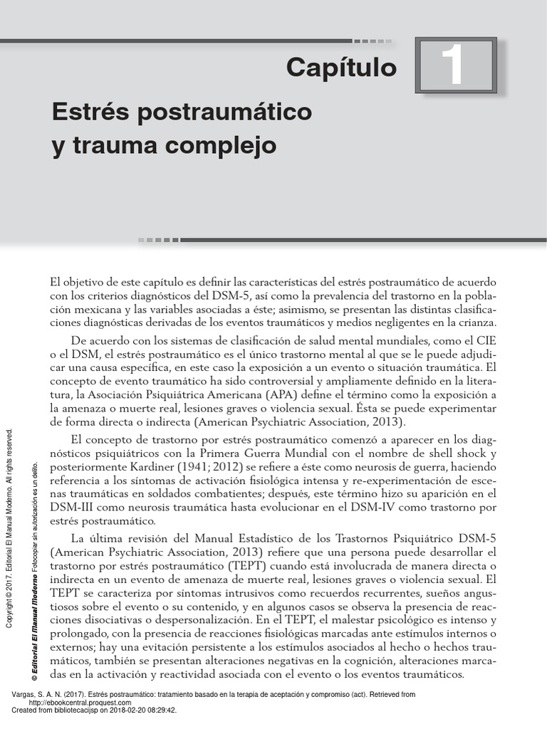 Estres Postraumatico Texto Con Ejemplificaciones (1) (1) | PDF | Manual ...