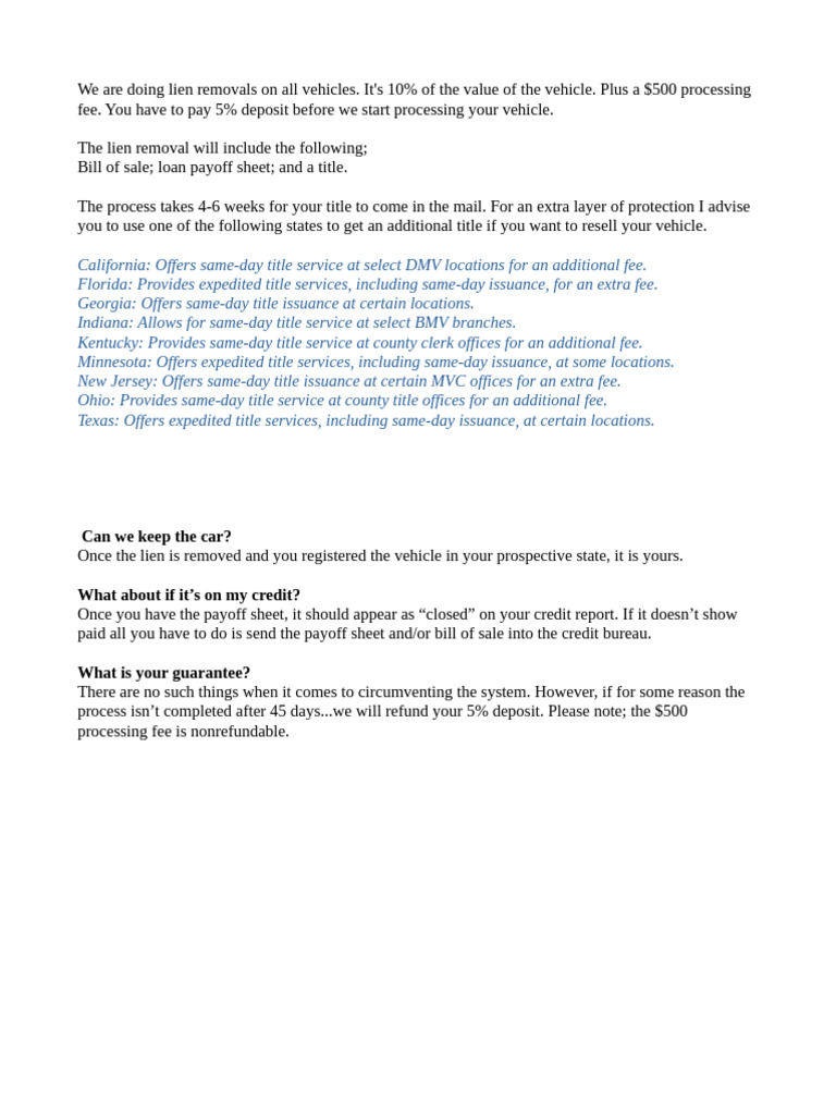 Vehicle Discharge | PDF | Finance & Money Management