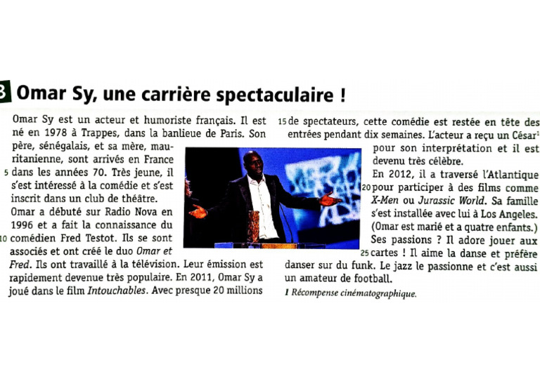 Texte Omar Sy | PDF