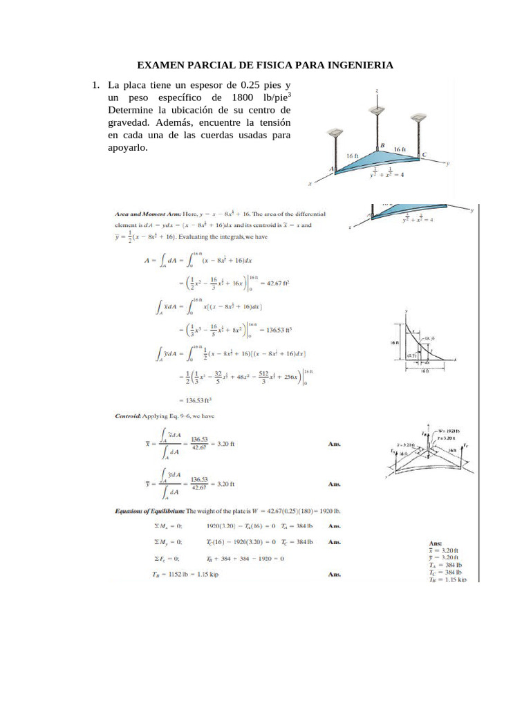 Examen Parcial de Fisica para Ingenieria | PDF | Tecnología