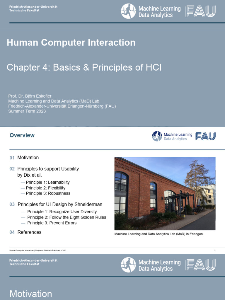 HCI SS 2023 04 Basicsaamp Principles of HCI | PDF | Human–Computer ...
