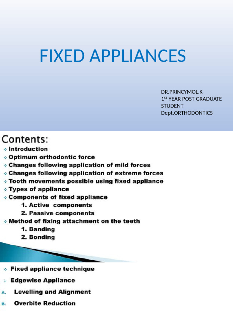 Fixed Appliances | PDF | Science & Mathematics | Technology & Engineering