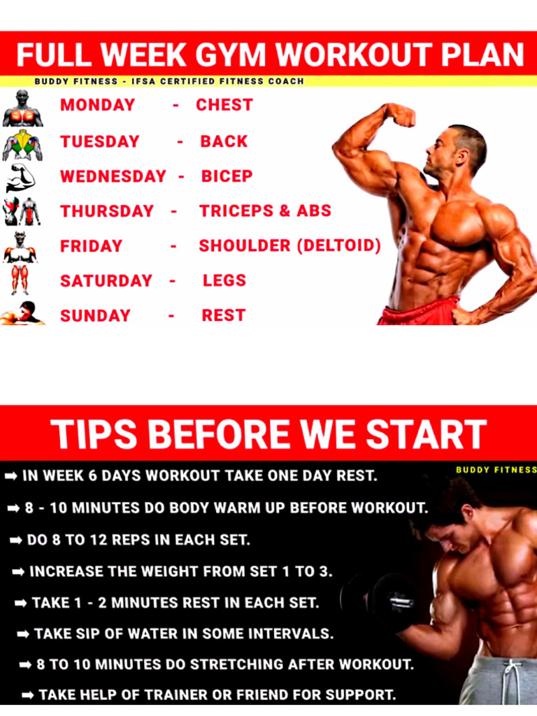 Gym Week Workout Plan | PDF