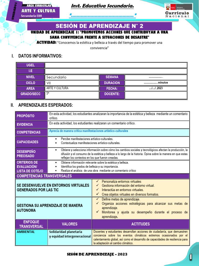 5° Ses Act 2-Ayc-U1 | PDF | Maestros | Evaluación