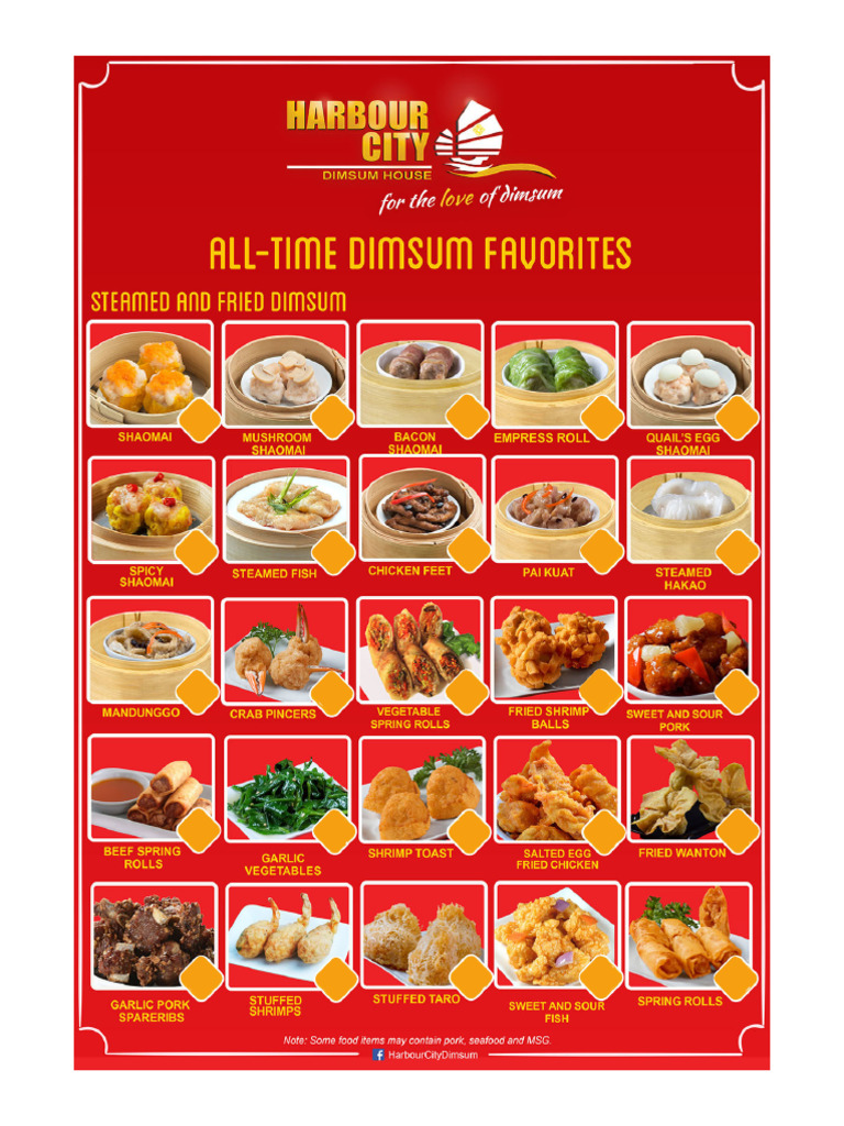 HarbourCity Menu | PDF