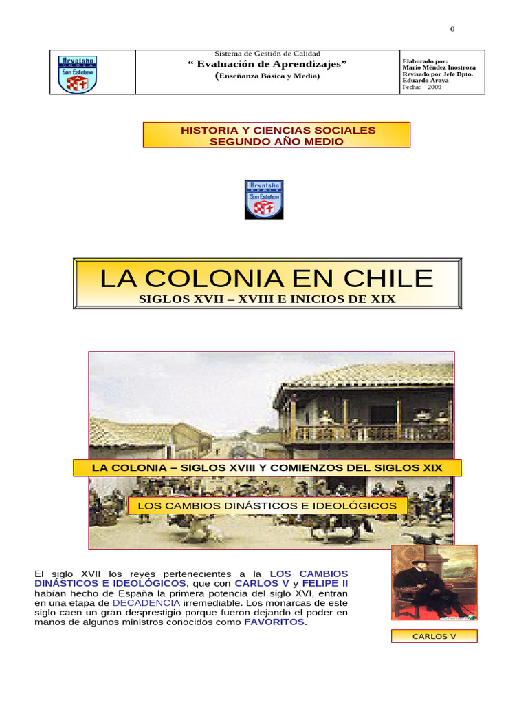 Historia de la Colonia en Chile | PDF | Nueva españa | España