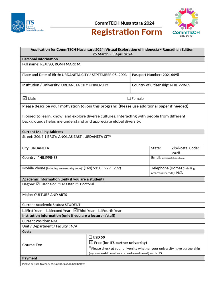 2024_CommTECH-Nusantara_Registration-Form | PDF