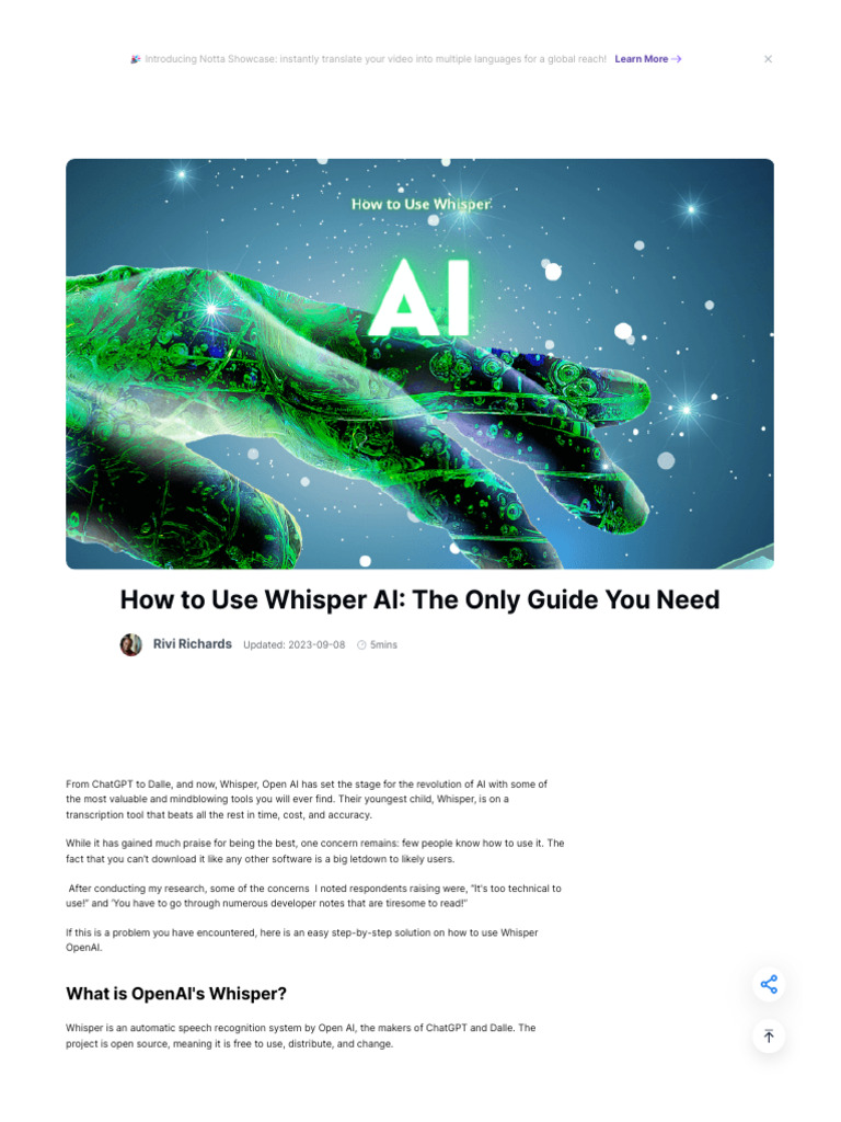How To Use Whisper AI - The Only Guide You Need | PDF | Graphics Processing Unit | Computer File